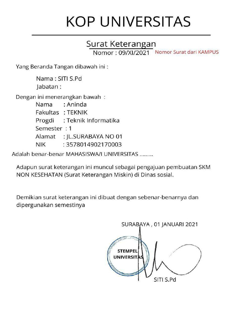 SKM Contoh Surat | PDF