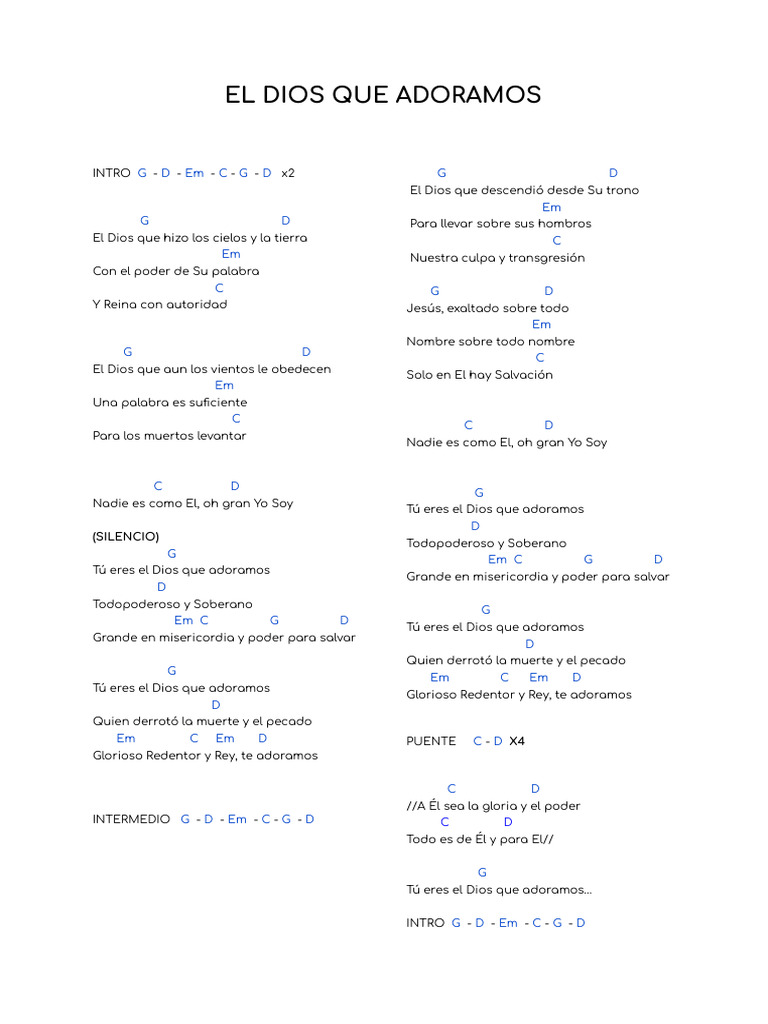 El Dios Que Adoramos-1 | PDF | Creencia y doctrina cristiana | Creencia religiosa y doctrina