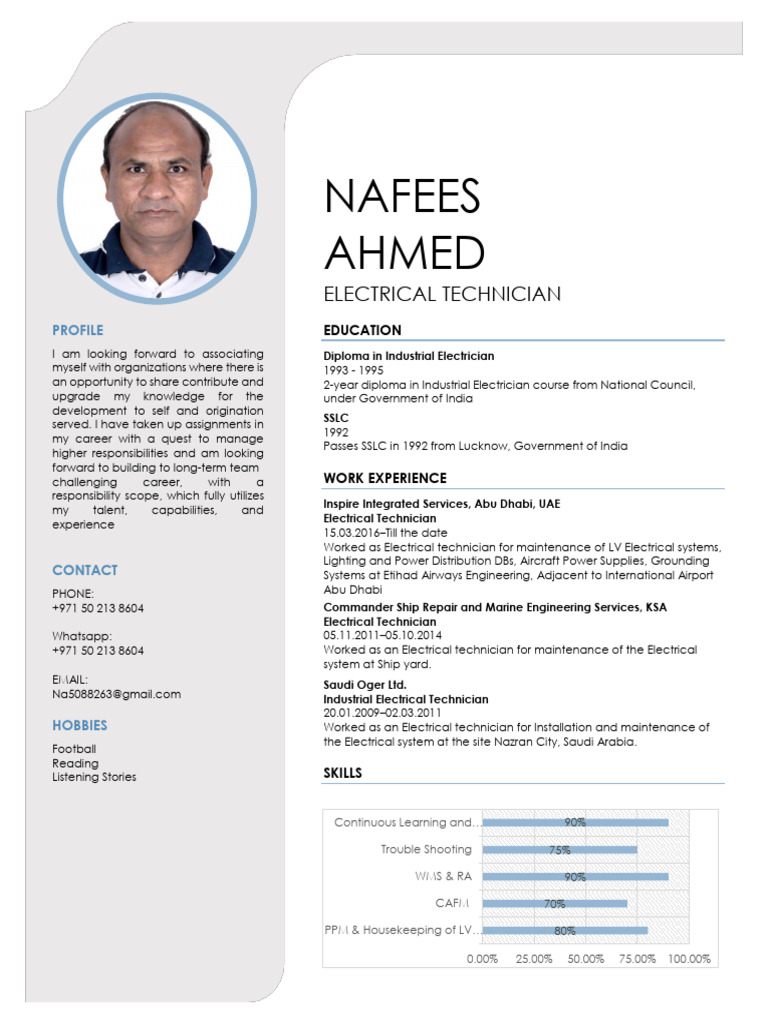 Nafees Ahmed | PDF | Electrician | Aviation