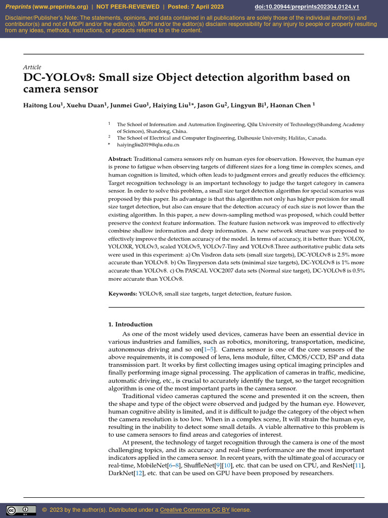 YOLOV8 | PDF | Camera | Computer Engineering