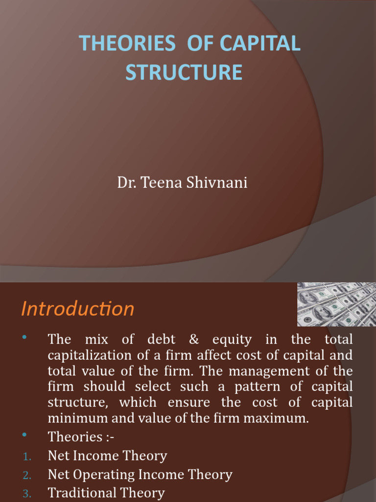 Thories of Capital Structure | PDF | Capital Structure | Cost Of Capital