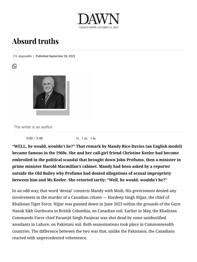 Absurd Truths - Newspaper | PDF | Punjab | South Asia