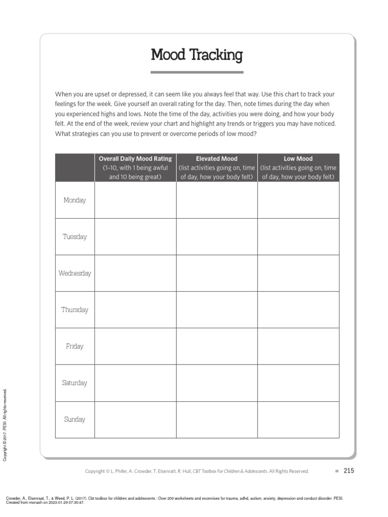 CBT Toolbox For Children and Adolescents Over 200 ... - (VI. Depression ...