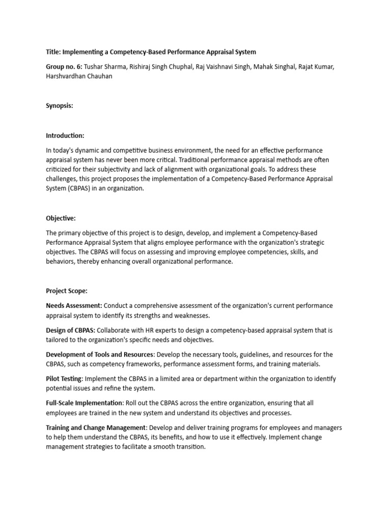 Competency Synopsis Group 6 | PDF | Performance Appraisal | Competence ... Competency Synopsis Group 6 | PDF | Performance Appraisal | Competence ...