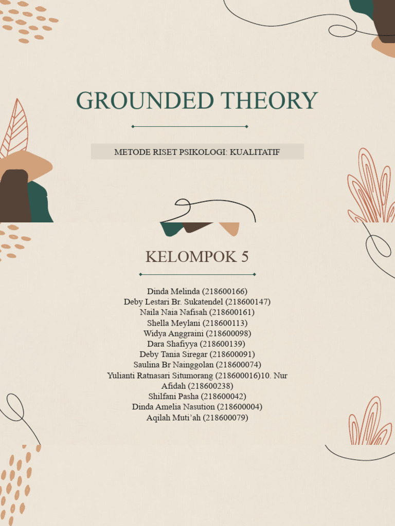 Grounded Theory: Metode Riset Kualitatif | PDF