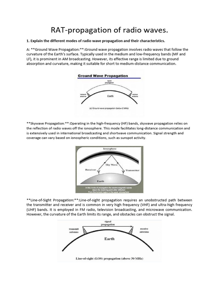 Radio Wave | PDF | Radio Propagation | Ionosphere