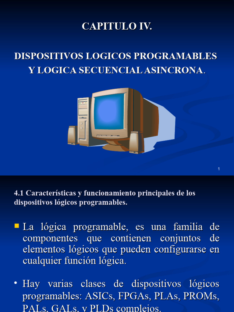 Presentación Capitulo IV Parte 1 | PDF | Arreglos de compuertas lógicas programables en sitio | Vhdl