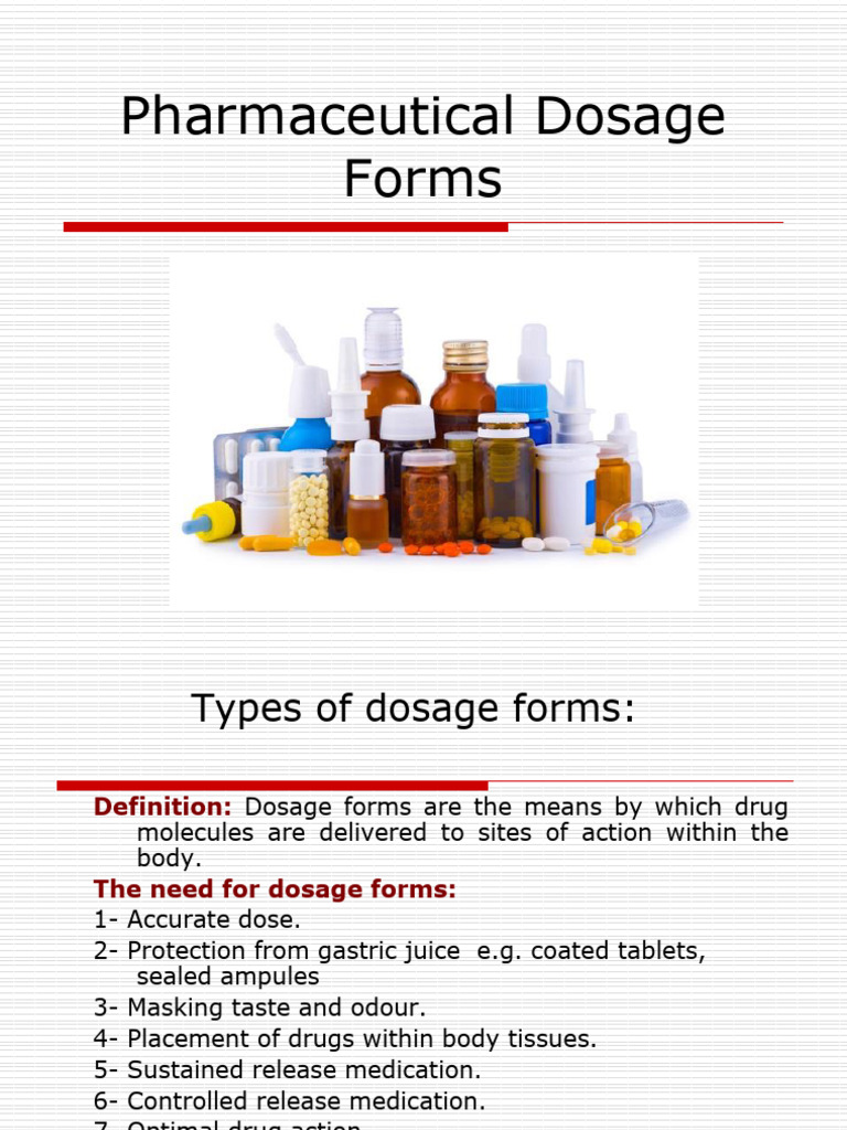 Pharmaceuticals Dosage Forms | Download Free PDF | Tablet (Pharmacy ...