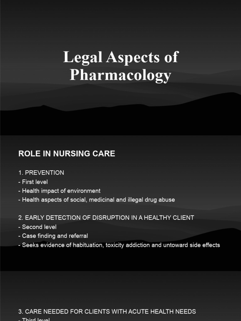 E. Legal Aspects of Pharmacology | PDF | Controlled Substances Act ...