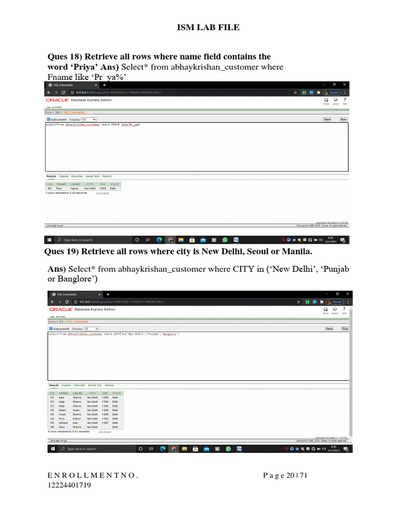 Abhay Krishan - ISM LAB-converted-21-50 | PDF | Salary | Data Management Software