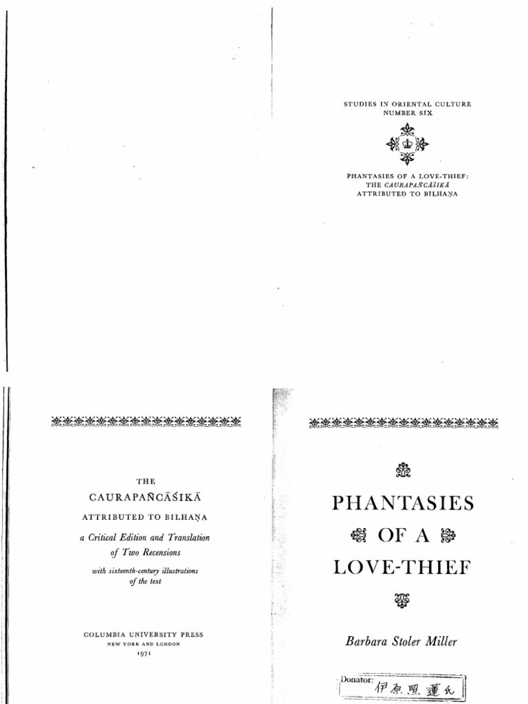 Barbara Stoler Miller - Phantasies of A Love Thief-Columbia University ...