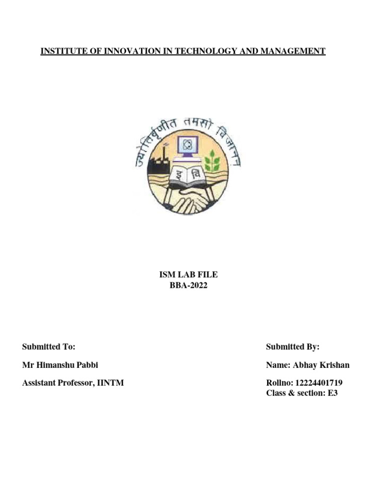 Abhay Krishan - ISM LAB Converted 1 20 | PDF | Parameter (Computer Programming) | Sql