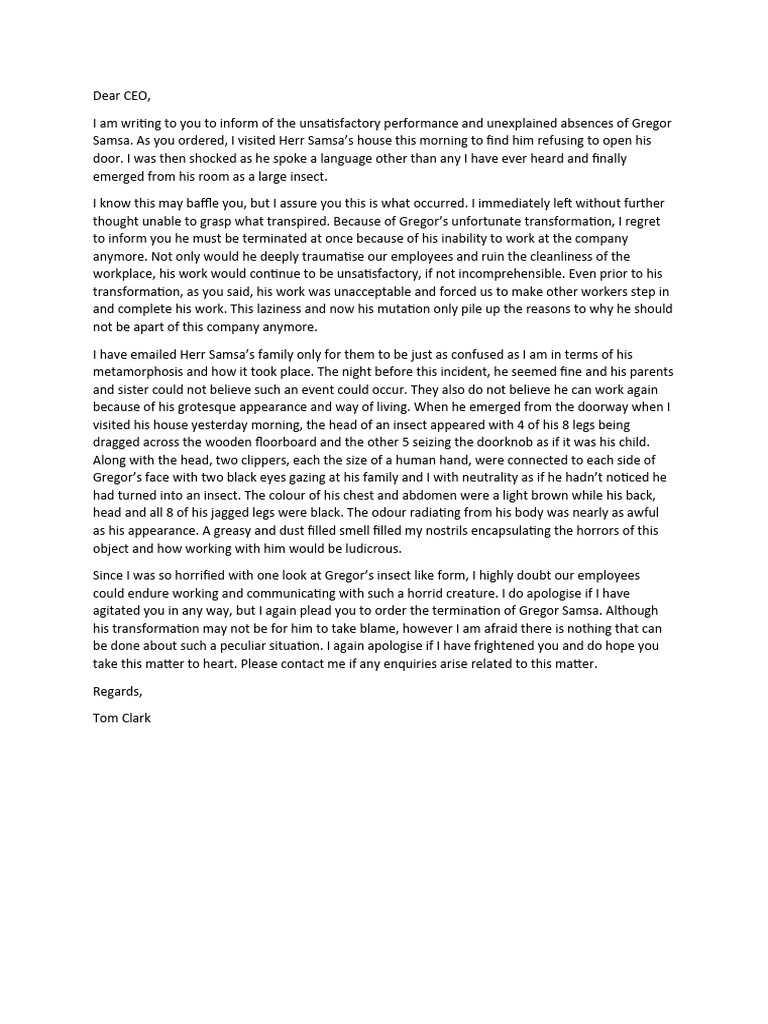 Letter To CEO | PDF