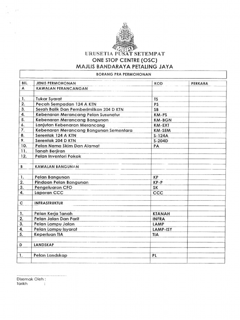 MBPJ Checklist | PDF