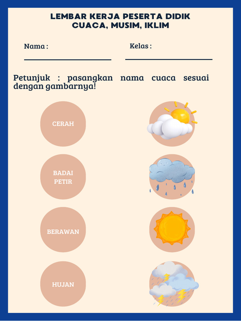 LKPD Cuaca Musim Iklim | PDF