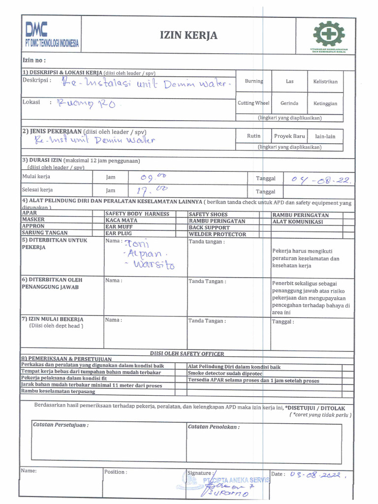 Work Permit Pdf