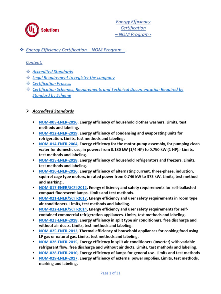 Energy Efficiency Certification | PDF | Certification | Refrigerator