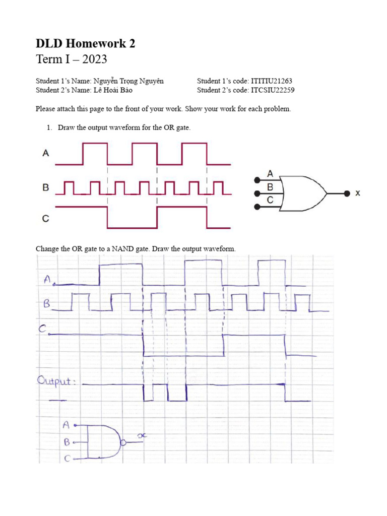 DLD HW | PDF | Logic Gate | Computer Science