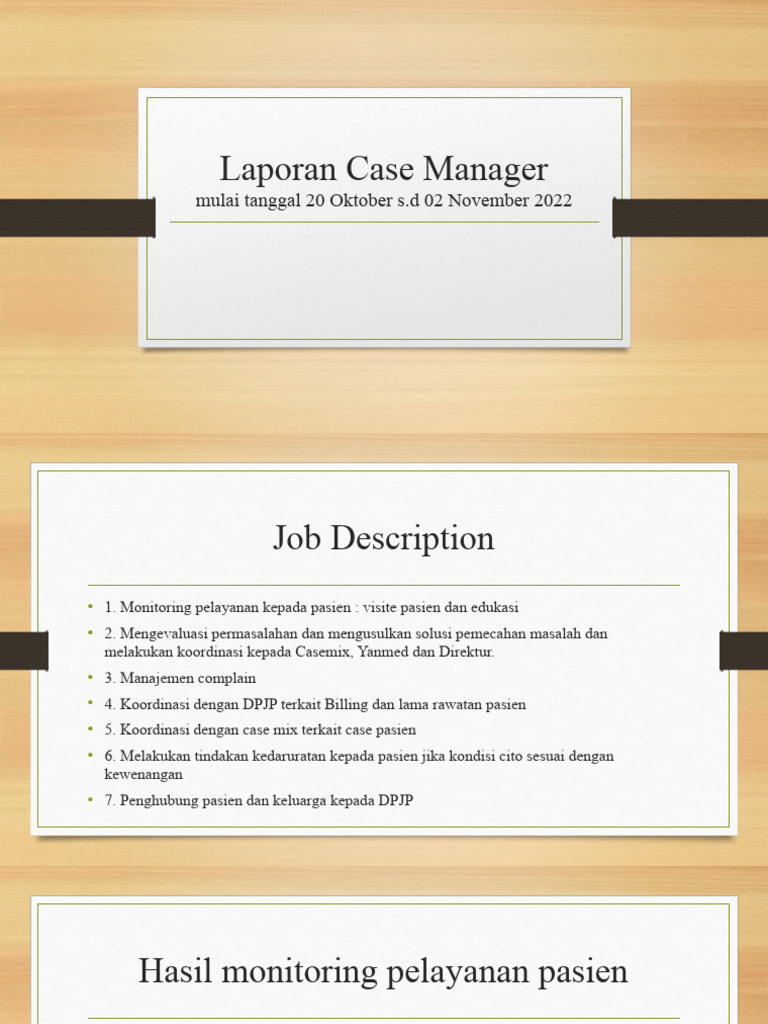 Laporan Case Manager | PDF