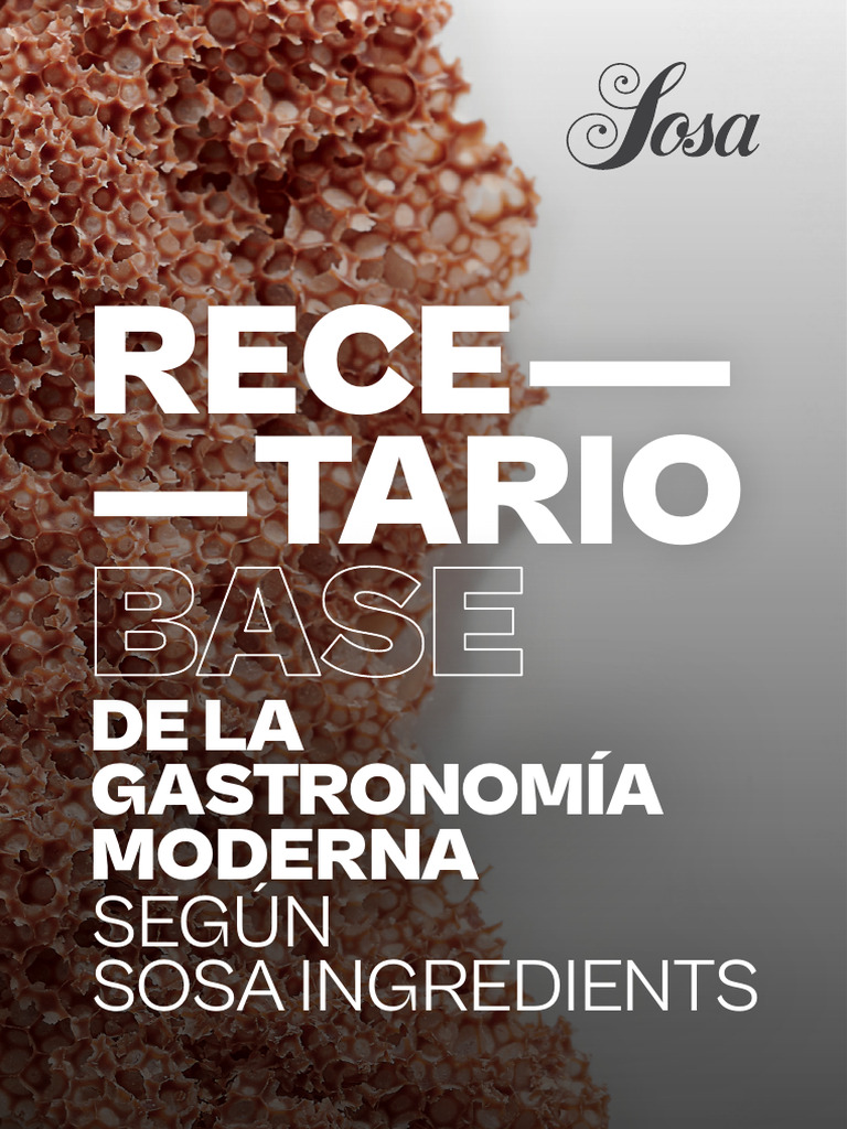 Recetario Moderno de Sosa Ingredients | PDF | Emulsión | Salsa
