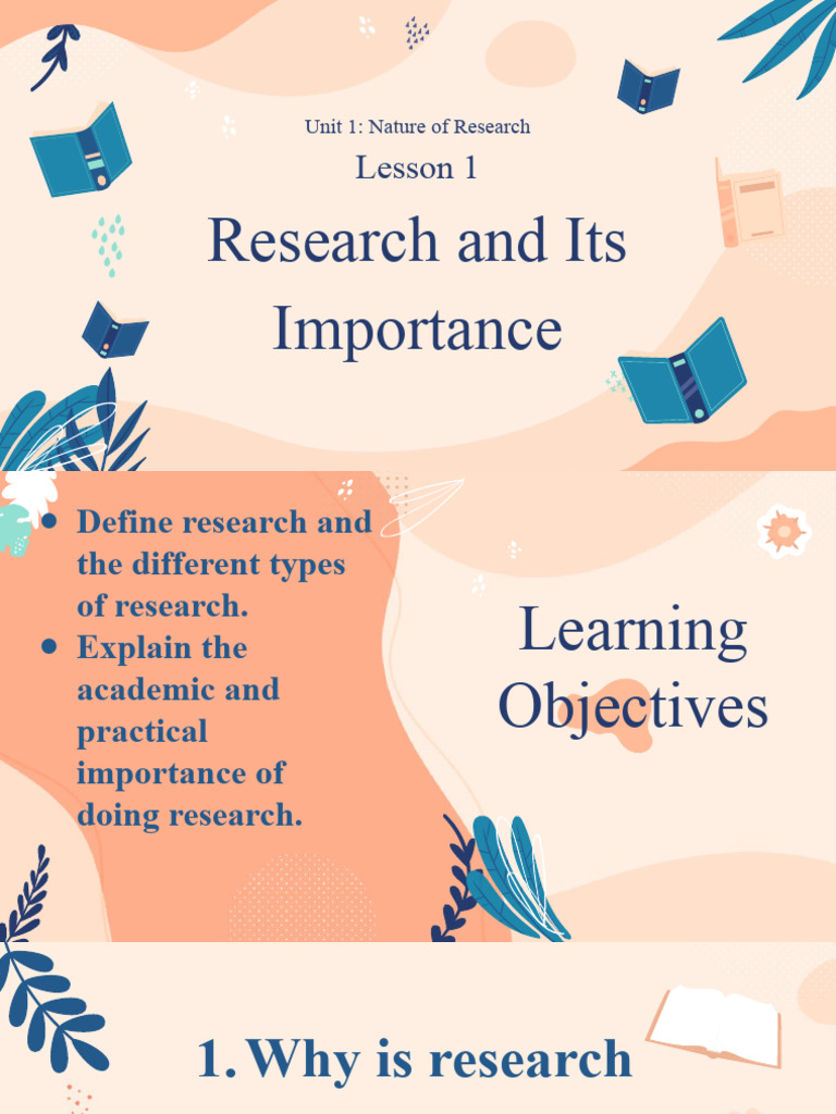 UNIT 1 - LESSON 1 - Research and Its Importance 1 | PDF | Theory ...