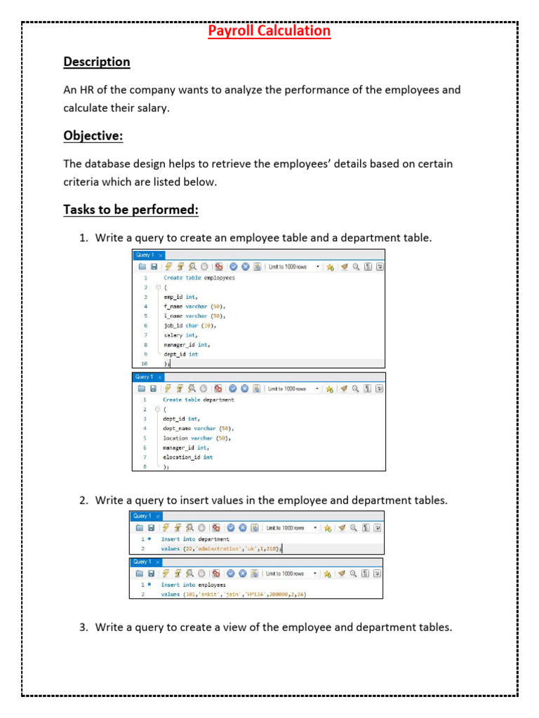 Payroll Calculation | PDF