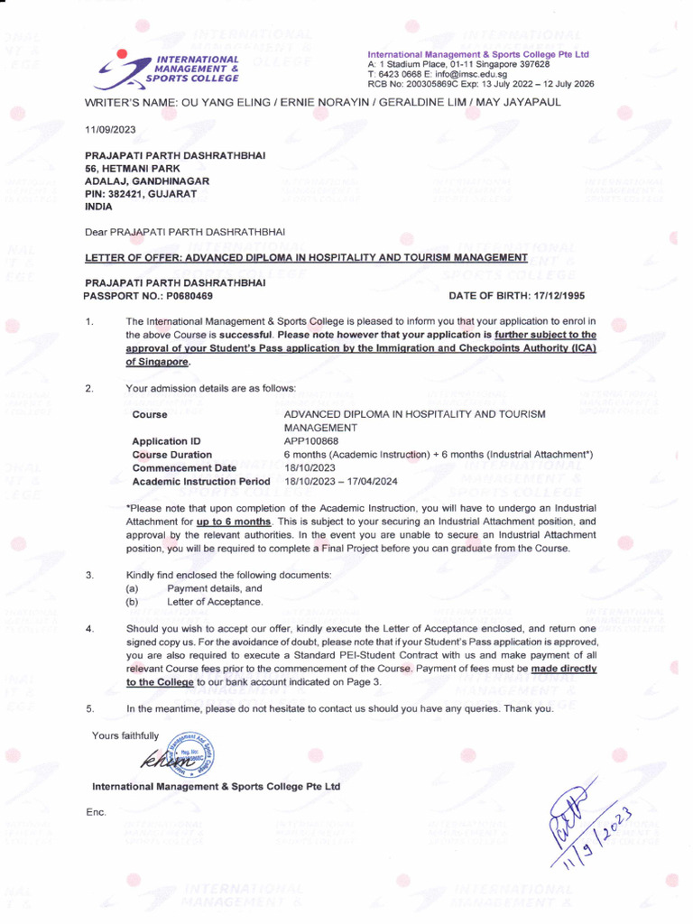 Parth Signed Offer Letter | PDF