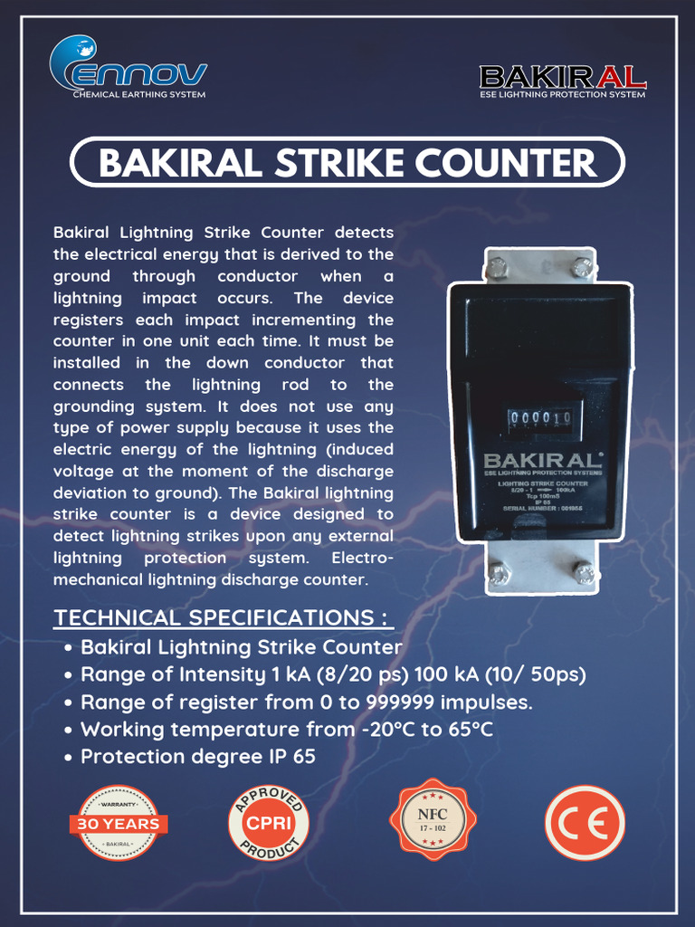 Bakiral Lightning Strike Counter Overview | PDF | Technology & Engineering