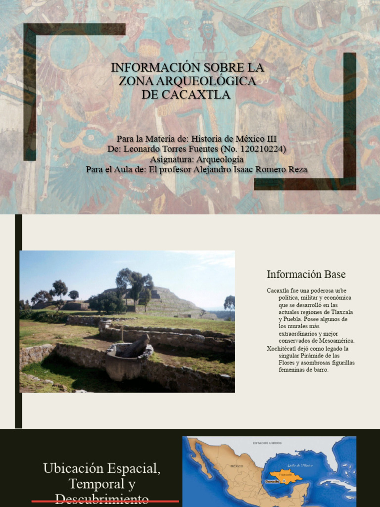 Información Sobre La Zona Arqueológica de Cacaxtla | PDF | Mesoamérica ...