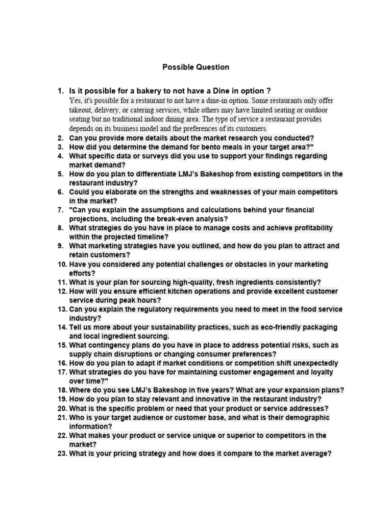 Possible Question FOR DEFENSE | PDF | Target Audience | Marketing