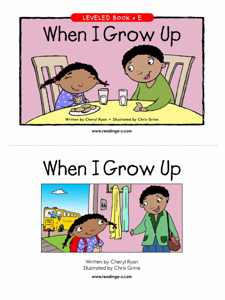 RAZ E - 5. When I Grow Up - Students Book | PDF