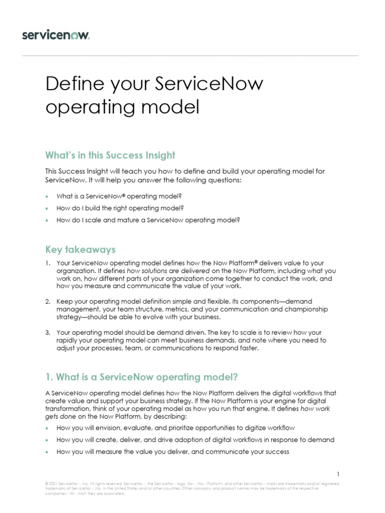 Define Operating Model | PDF | Performance Indicator | Governance