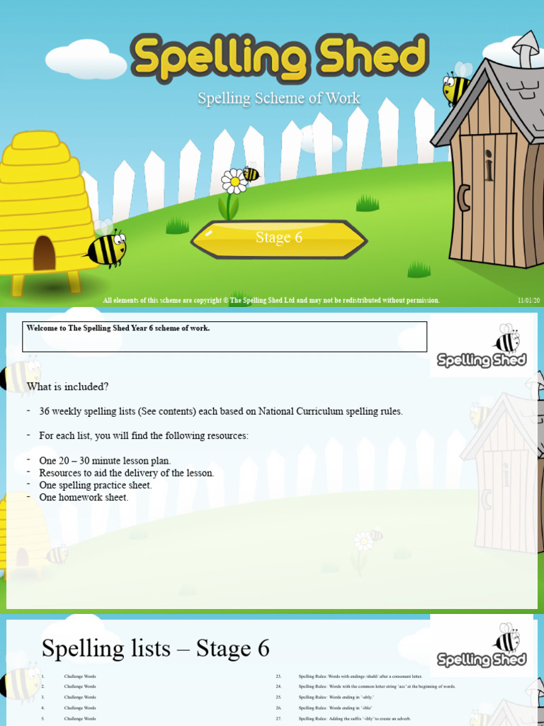Spelling Shed Scheme Stage 6 | PDF | Word | Adjective