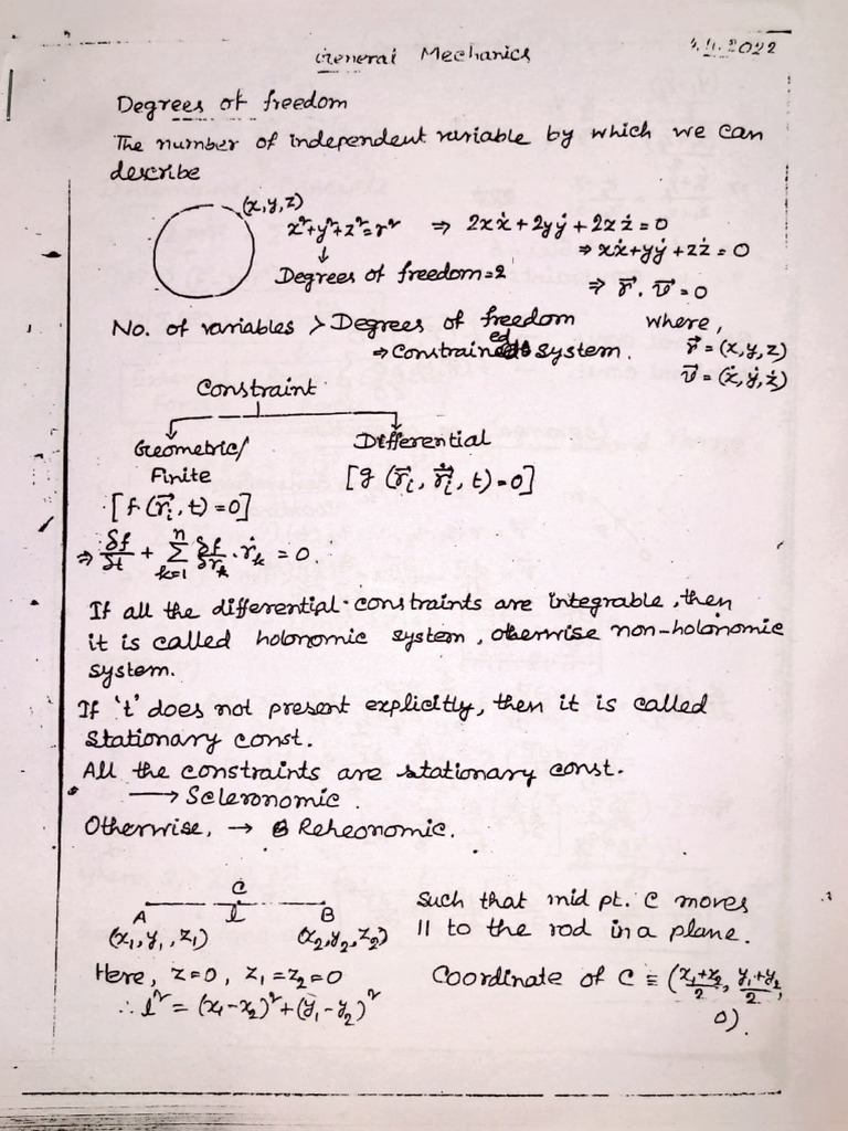 General Mechanics Notes - 2022 | PDF