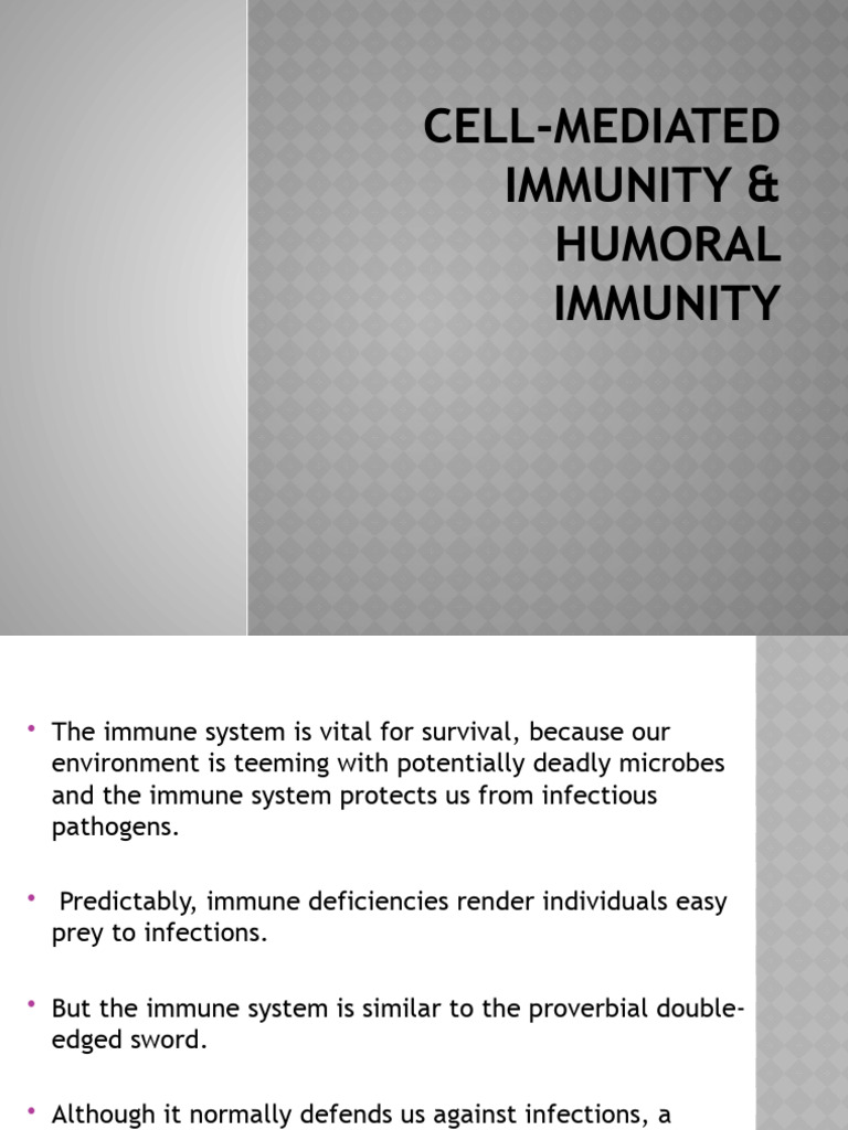 Cell-Mediated & Humoral Immunity Pathology | PDF | Immune System ...