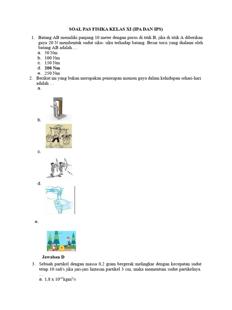 Soal Pas Fisika Kelas Xi 2023 | PDF