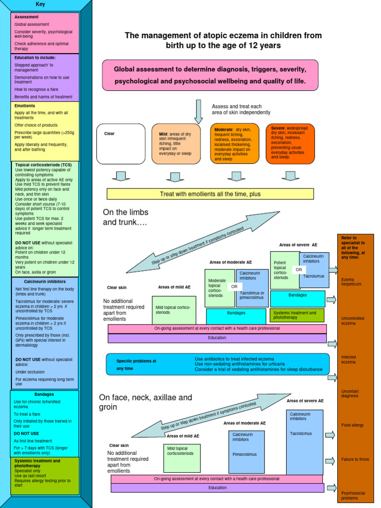 Algorithm Atopic Eczema in Children2 | PDF | Dermatitis | Clinical Medicine
