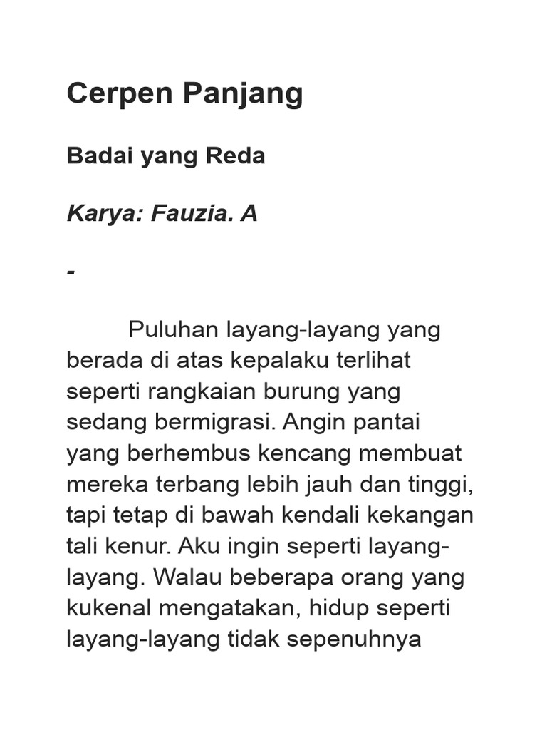 Badai Yang Reda | PDF