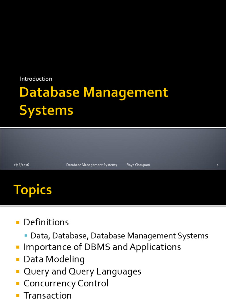 DBMS PPT1 | PDF | Databases | Database Transaction
