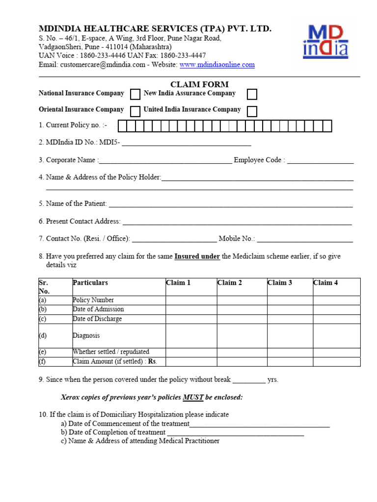 Others Claim Form | PDF | Hypertension | Cheque