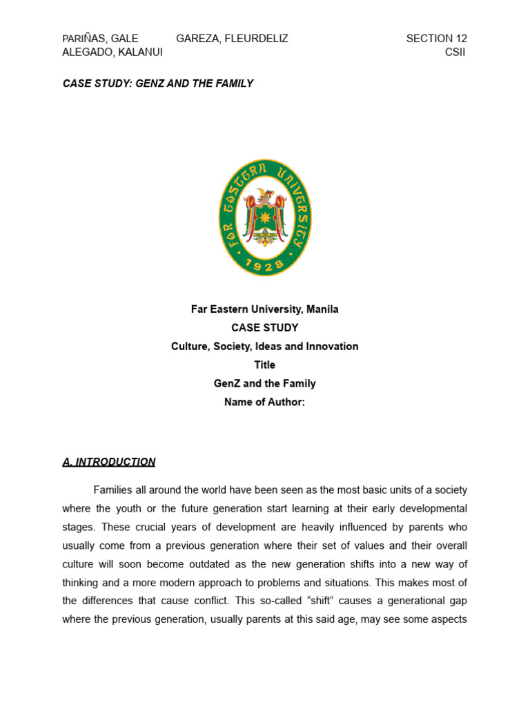 Midterm Case Study - Genz and The Family | PDF | Employment | Social Media Midterm Case Study - Genz and The Family | PDF | Employment | Social Media