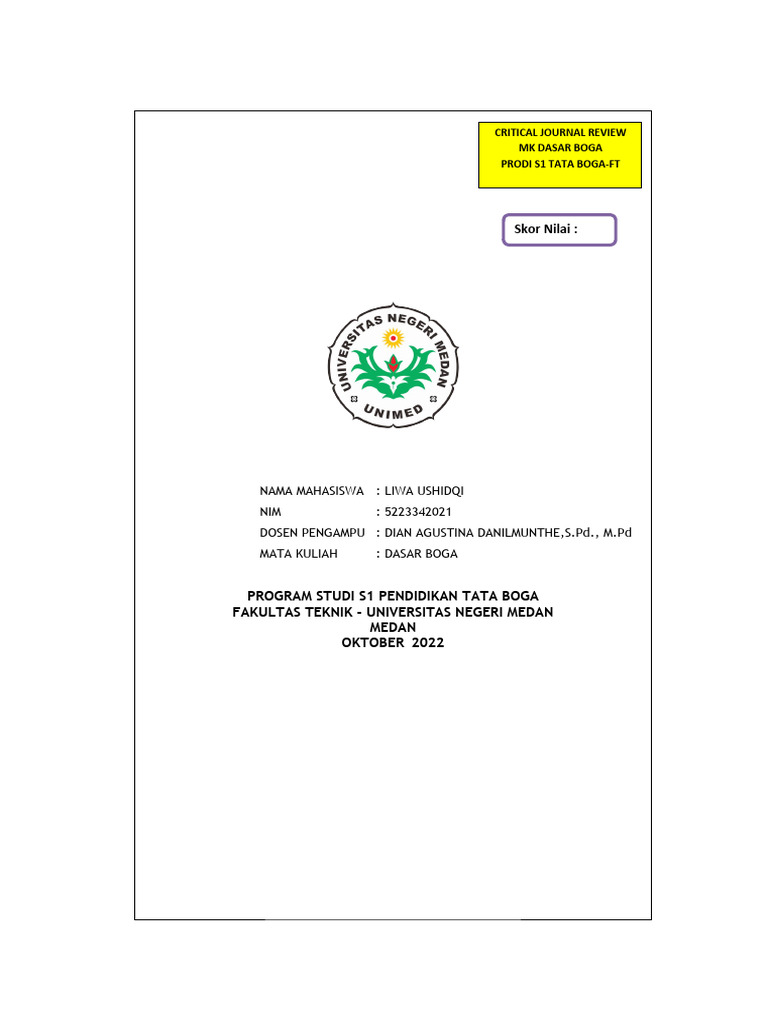 CJR Dasar Boga | PDF