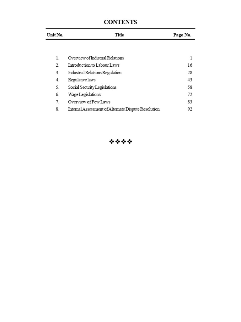 Ir Notes Pdf Labour Law Employment