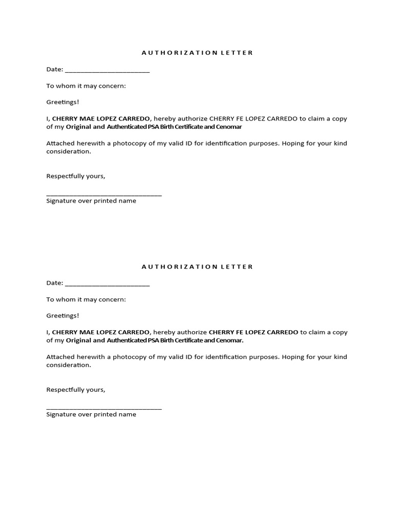 Authorization Letter | PDF | Computer Access Control | Surveillance
