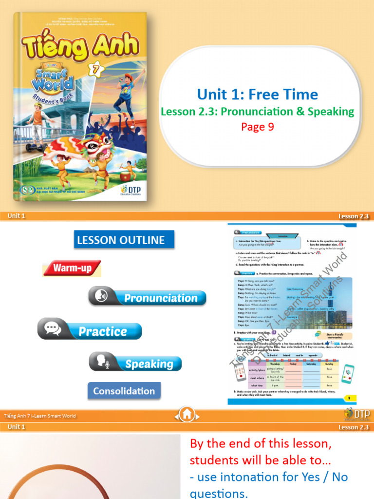 Unit 1 Lesson 2.3 - Pronunciation & Speaking | PDF | Language Mechanics | Grammar