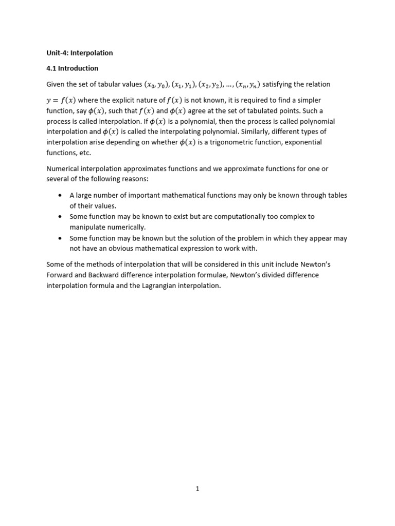 Numerical Chapter-4 | PDF | Function (Mathematics) | Finite Difference