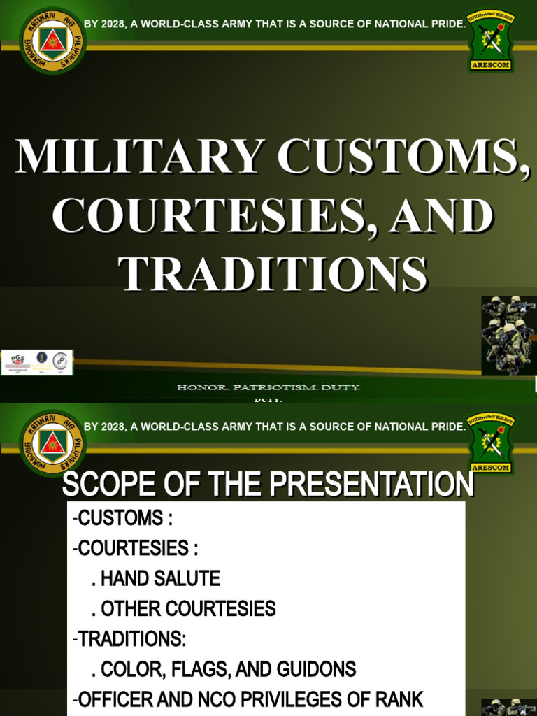 Military Customs and Traditions 1 | PDF | Non Commissioned Officer ...