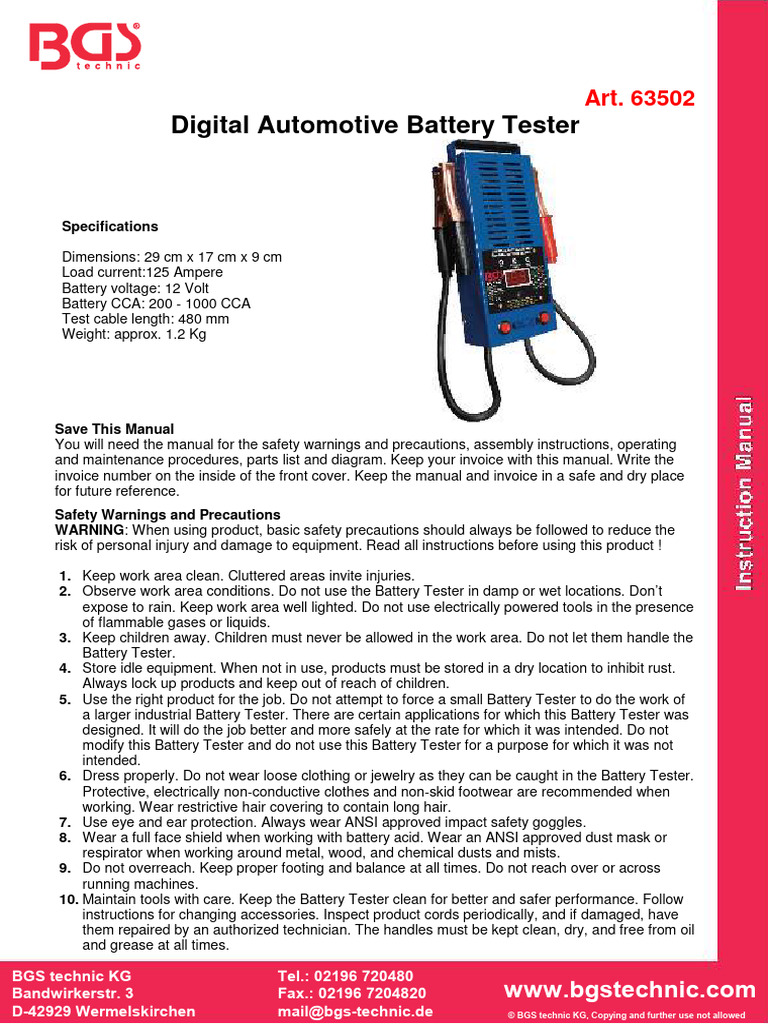 Digital Automotive Battery Tester | PDF | Switch | Voltage