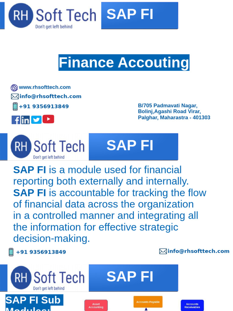 Sap Fi Finance Accouting Pdf Accounts Payable Accounting