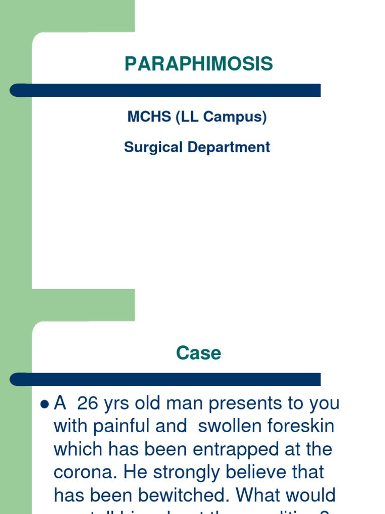 Paraphimosis: Causes and Treatment | PDF